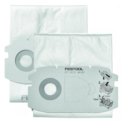 5 Piece Dust extraction filter bags